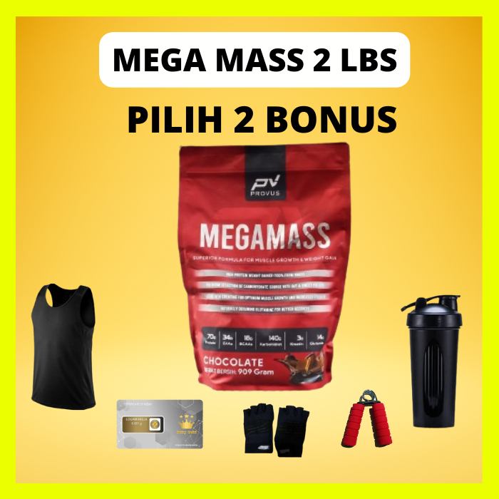 Jual Provus Mega Mass 2 lbs Susu Gainer Mass Protein Penambah Berat ...