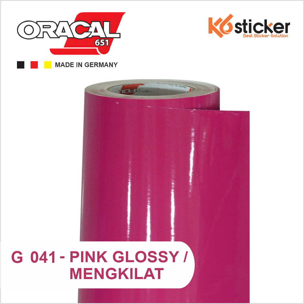 Jual Sticker ORACAL 651 - G041 Pink Gloss Cutting Stiker pink glossy ...