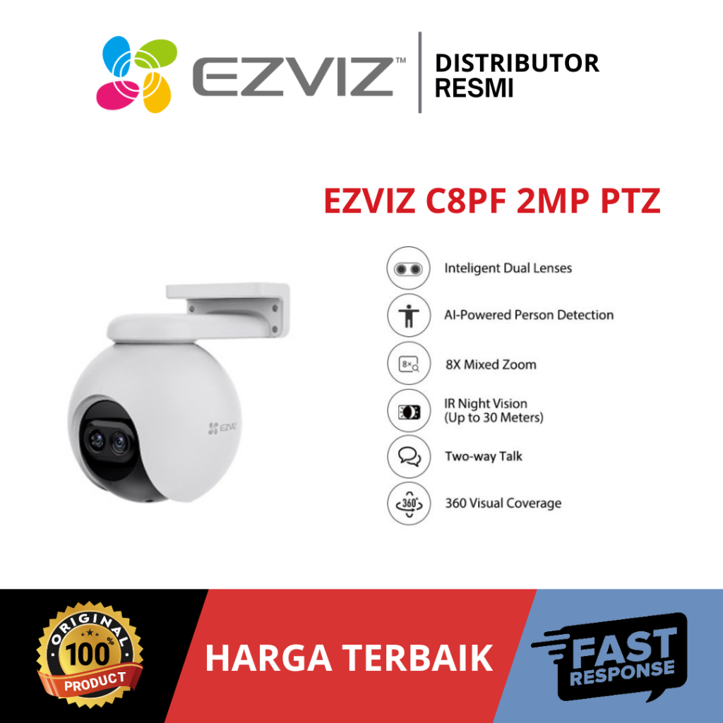 Jual EZVIZ C8PF 2MP CAMERA OUTDOOR | Shopee Indonesia