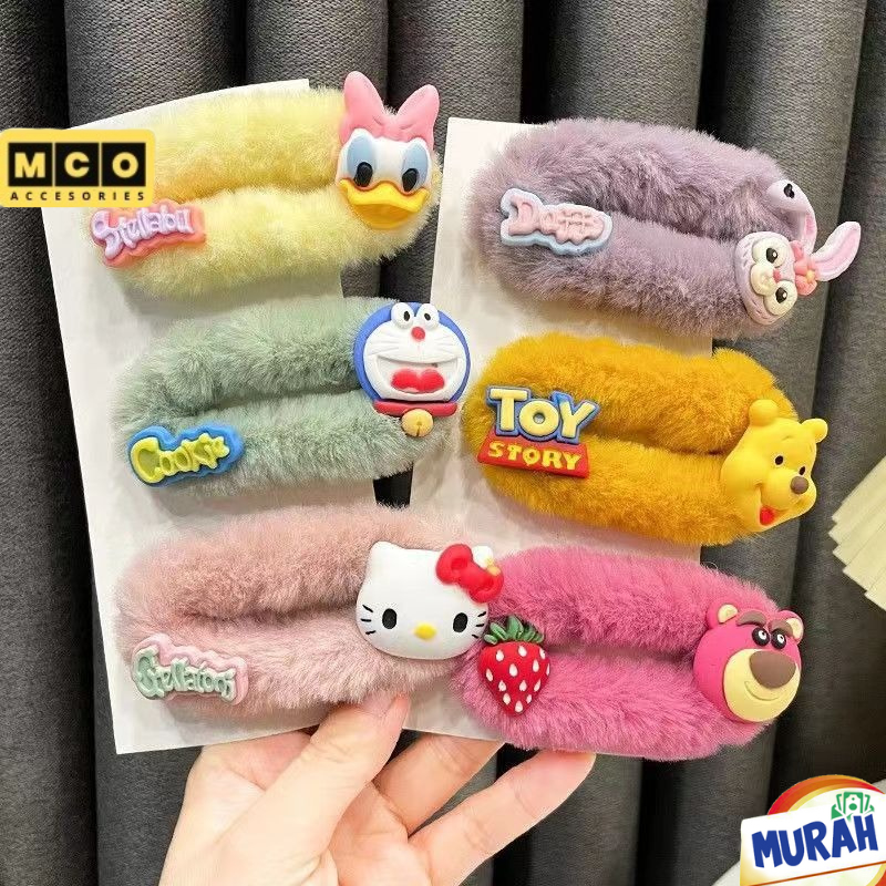 Jual Jepit Rambut Karakter Kartun Lucu Jepitan Pom Pom Aksesoris Rambut ...