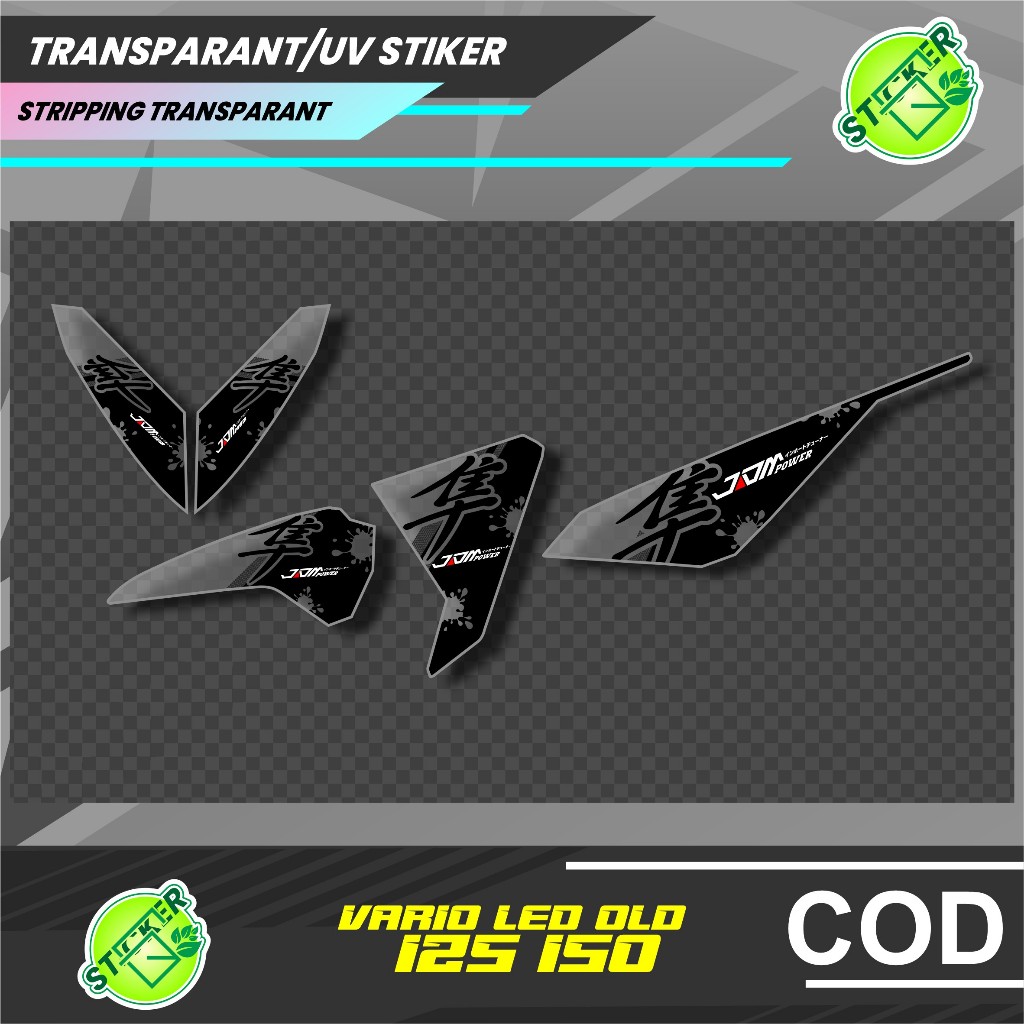 Jual STRIPPING TRANSPARAN UV CLEAR SIMPEL HONDA VARIO LED OLD 125 150 ...