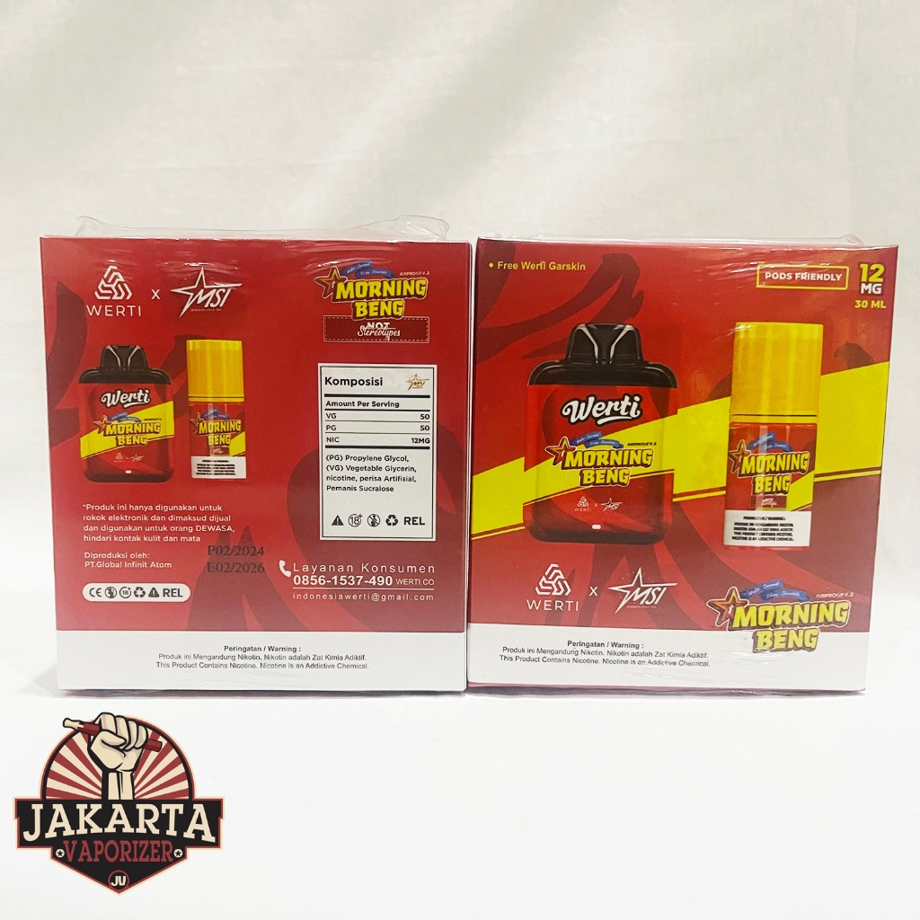 Jual BUNDLING WERTI POD KIT WITH MORNING BENG PODS FRIENDLY 30ML BY MSI ...