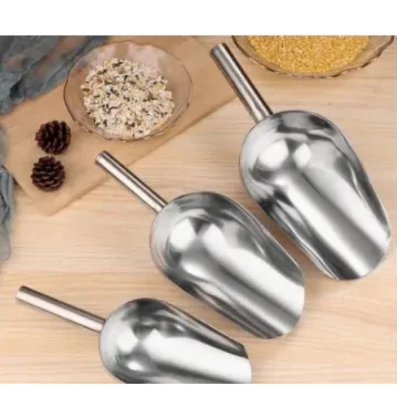Jual sekop es batu sendok es batu sendok tepung sekop tepung stainless ...