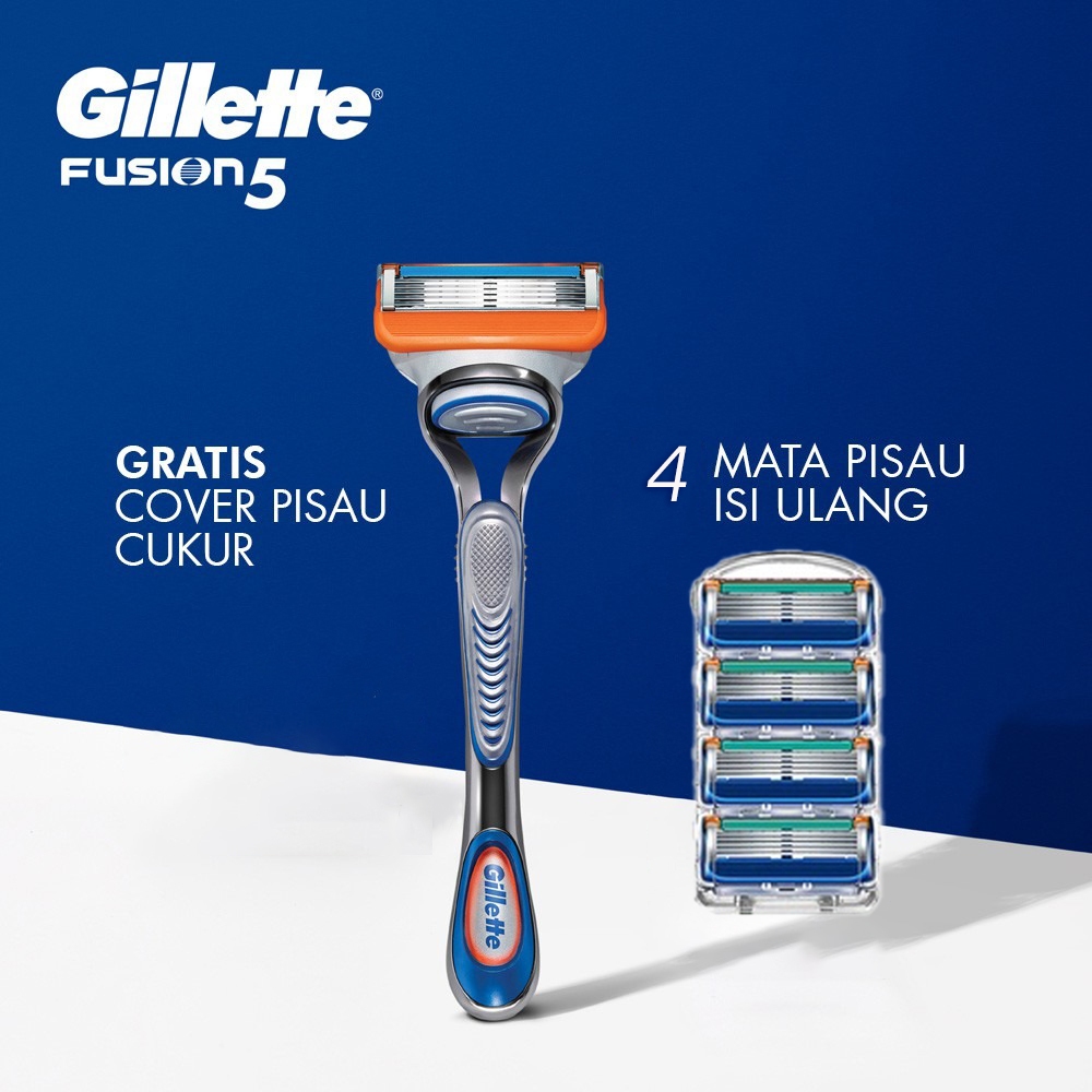 Jual 2024 Gillette Pisau Cukur Fusion 5 / Pisau Cukur Manual Gillette ...