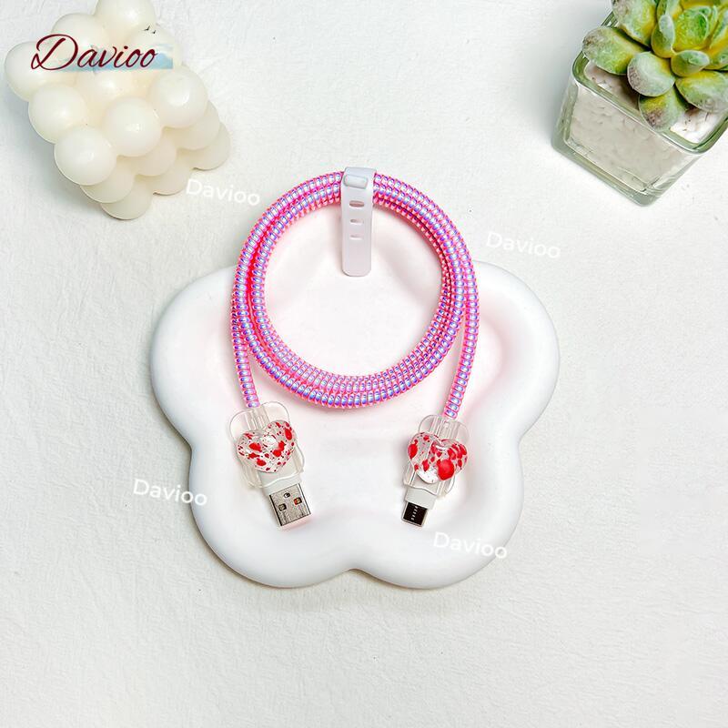 Jual 1 Set 4 item Pelindung Kabel Charger Micro USB+Type-C dan Type-C ...