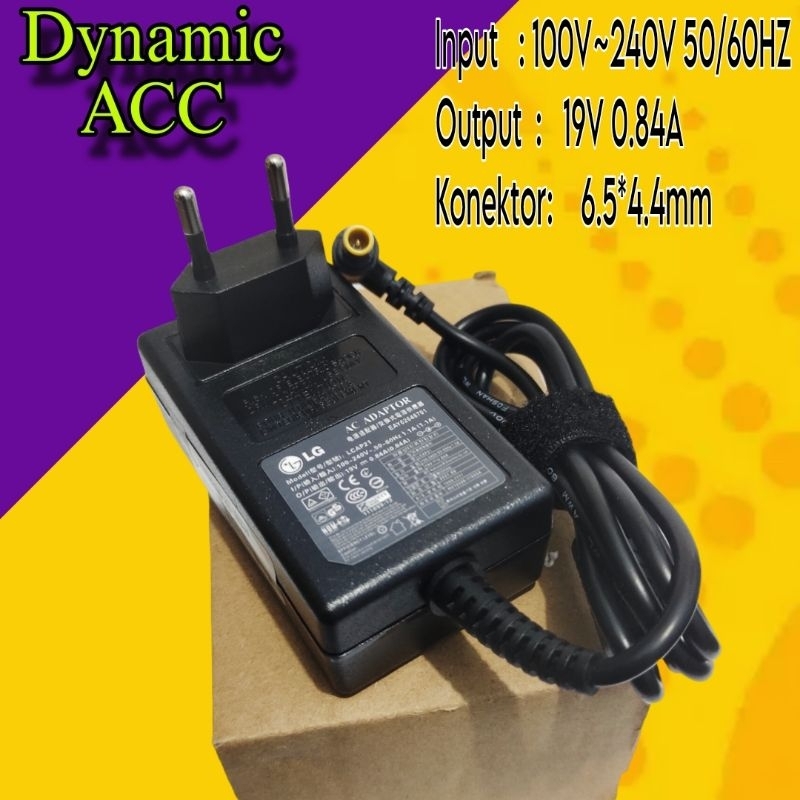 Jual Adaptor TV Monitor LG 19V-0.8A LED TV Monitor LG Colokan Jarum ...