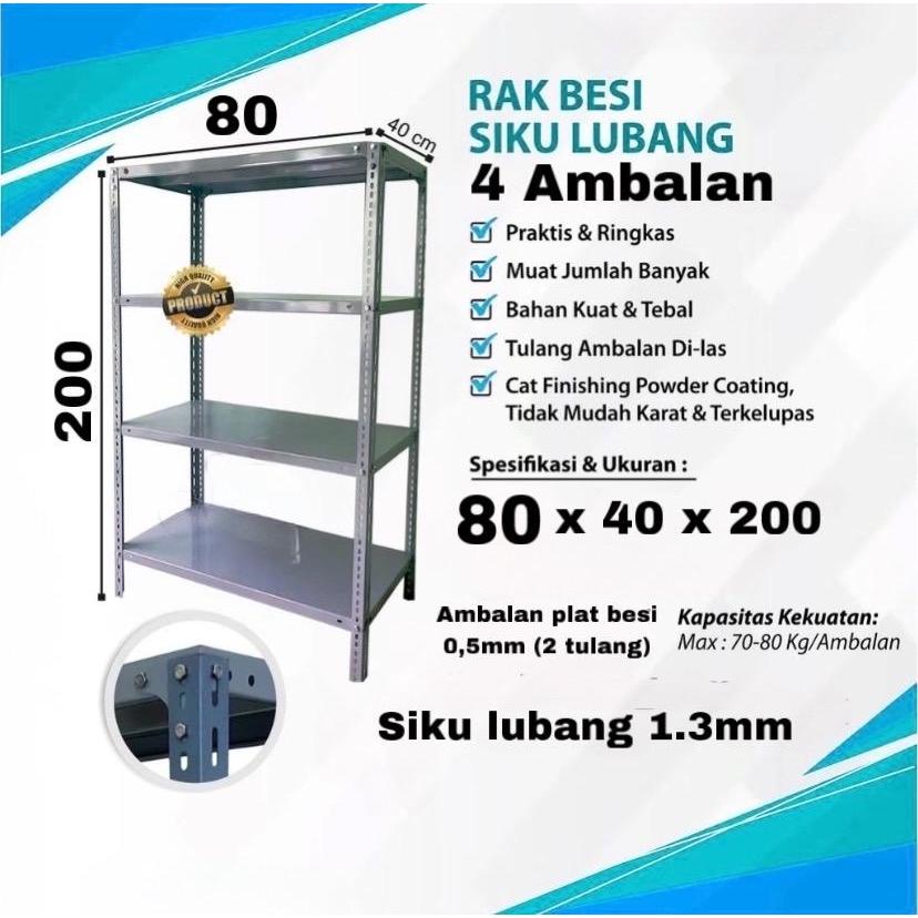 Jual Rak Besi 4 Susun / Rak Besi 4 Susun Serbaguna/ Mulfungsi 80 x 40 x ...