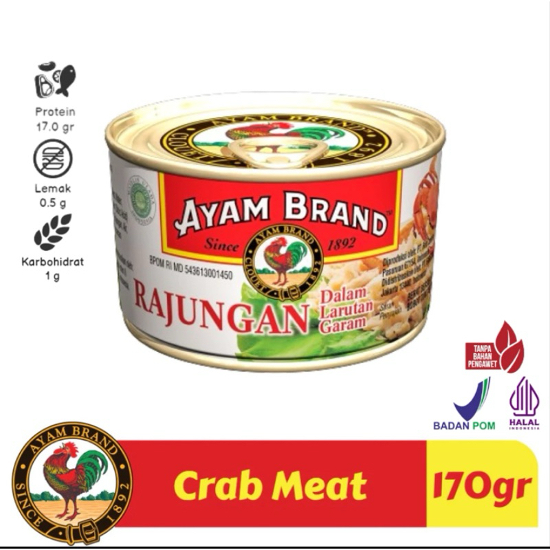 Jual Ayam Brand - Kepiting Kaleng Rajungan Crab Meat Flake In Brine ...