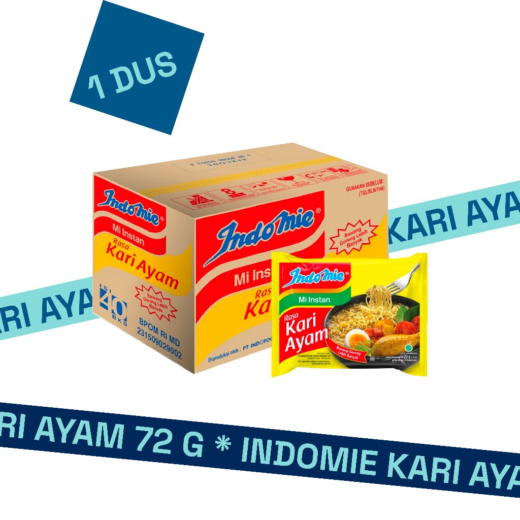 Jual Indomie Mie Instant Kari Ayam 1 Dus | Shopee Indonesia