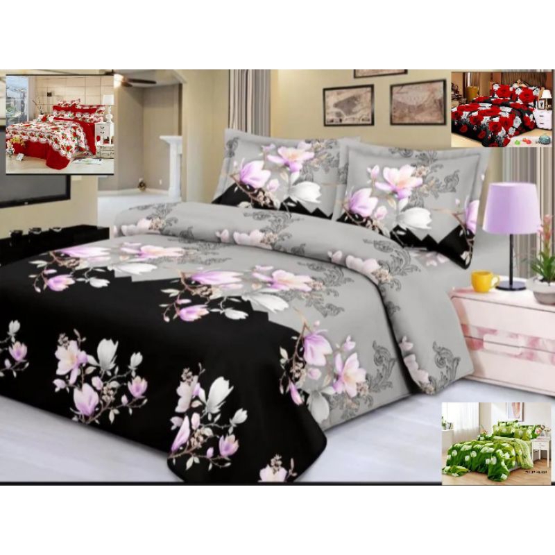 Jual Sprei Motif BUNGA BONITA 3D Ukuran JUMBO No.1 180x200 & ukuran No ...