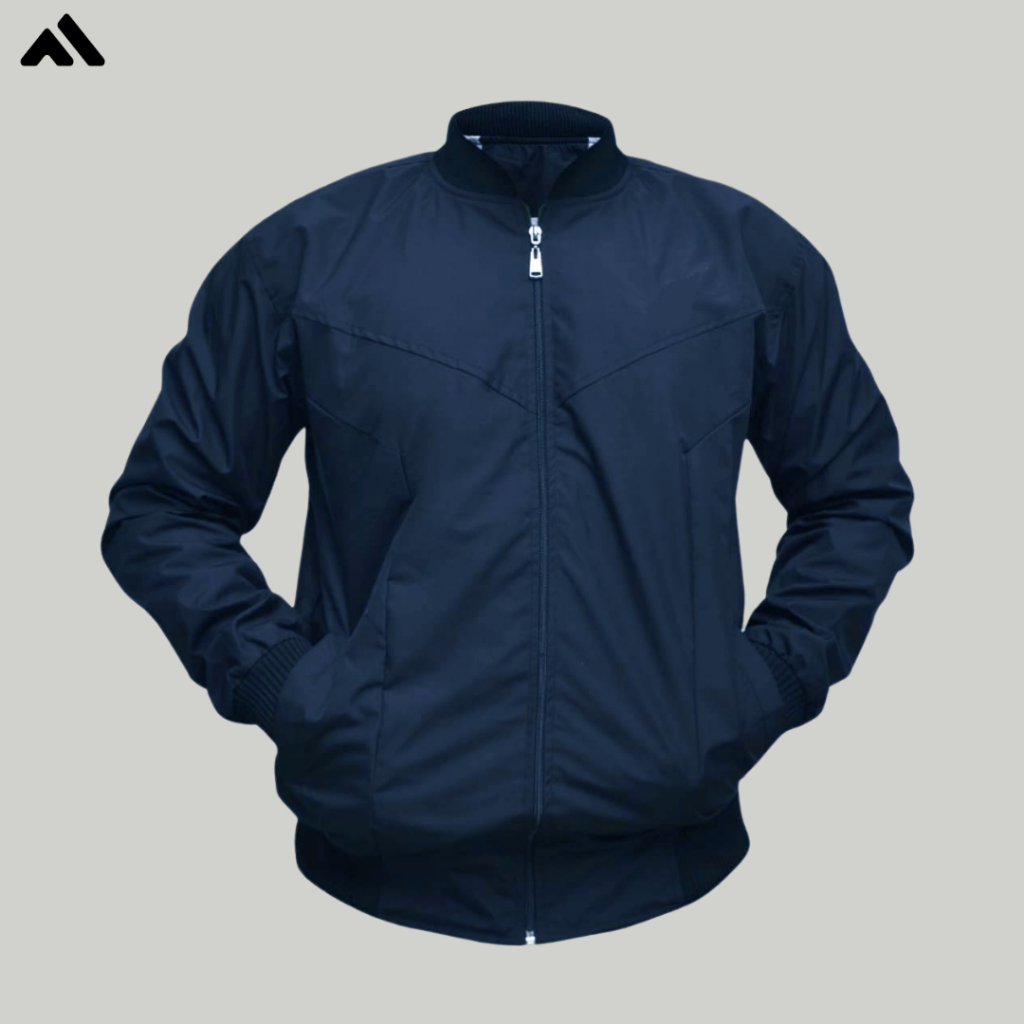 Jual Jaket Bomber Pria Bahan Parasut Dongker Polos By Manta | Shopee ...