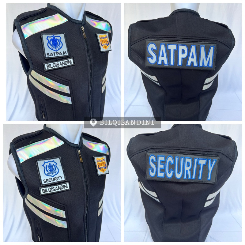 Jual rompi security full hitam/rompi satpam jala tebal hitam | Shopee ...