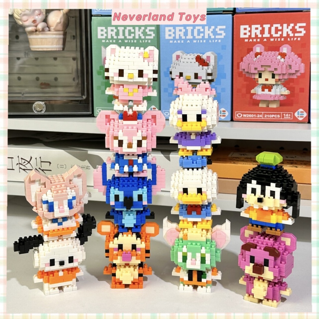 Jual Neverland Toys DIY Bricks Mini Toys Model Kartun Building Blok Nano Block Kartun Mainan ...