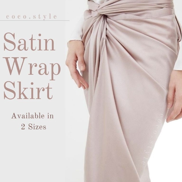Jual ART P55K Satin Wrap Skirt Pareo Skirt Rok Lilit Satin | Shopee ...