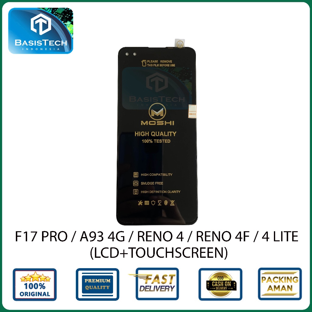 Jual LCD OPPO F17 PRO - A93 4G - RENO 4 - 4F - 4 LITE - MOSHI ( NOT FINGERPRINT ) | Shopee Indonesia