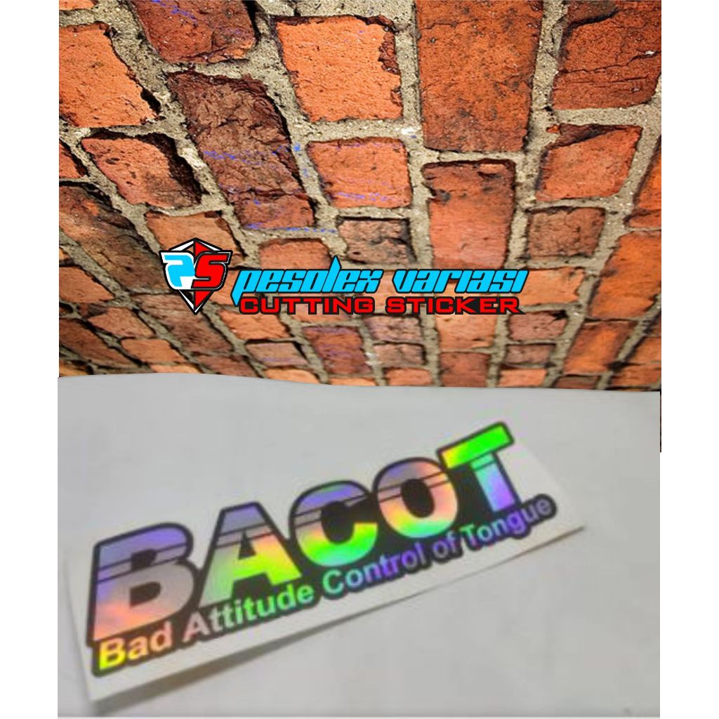 Jual stiker STICKER BACOT 12 CM | Shopee Indonesia
