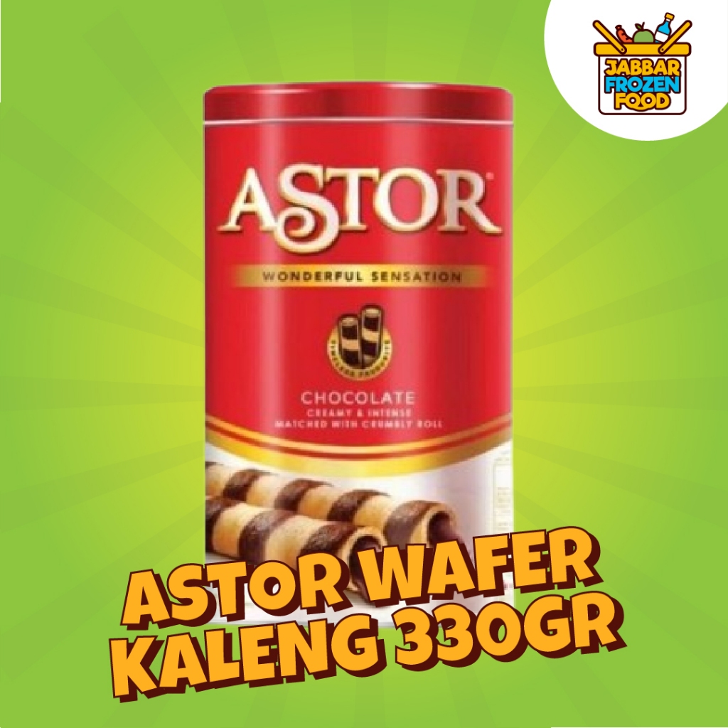 Jual ASTOR Chocolate Wafer Stick Kaleng 330Gram dan 1 dus isi 6 kaleng ...