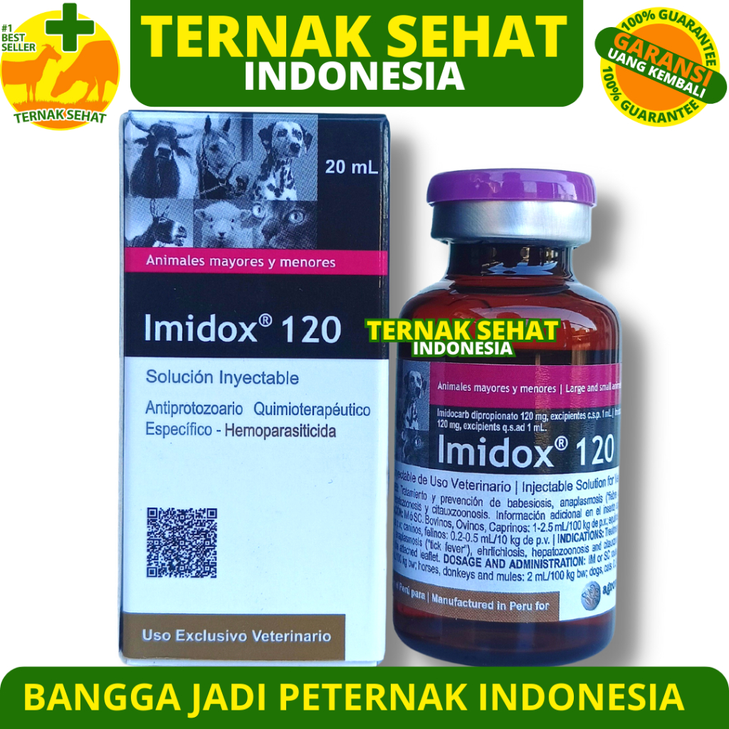 Jual IMIDOX 20ML AGROVET - Obat Anti Protozoa Parasit Darah Sapi Kerbau ...