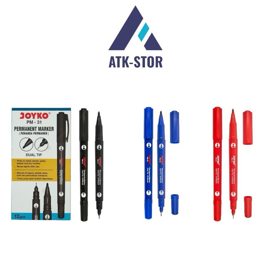 Jual Spidol Dua sisi/Permanent Marker Spidol Permanen 2Tip /Pulpen ...