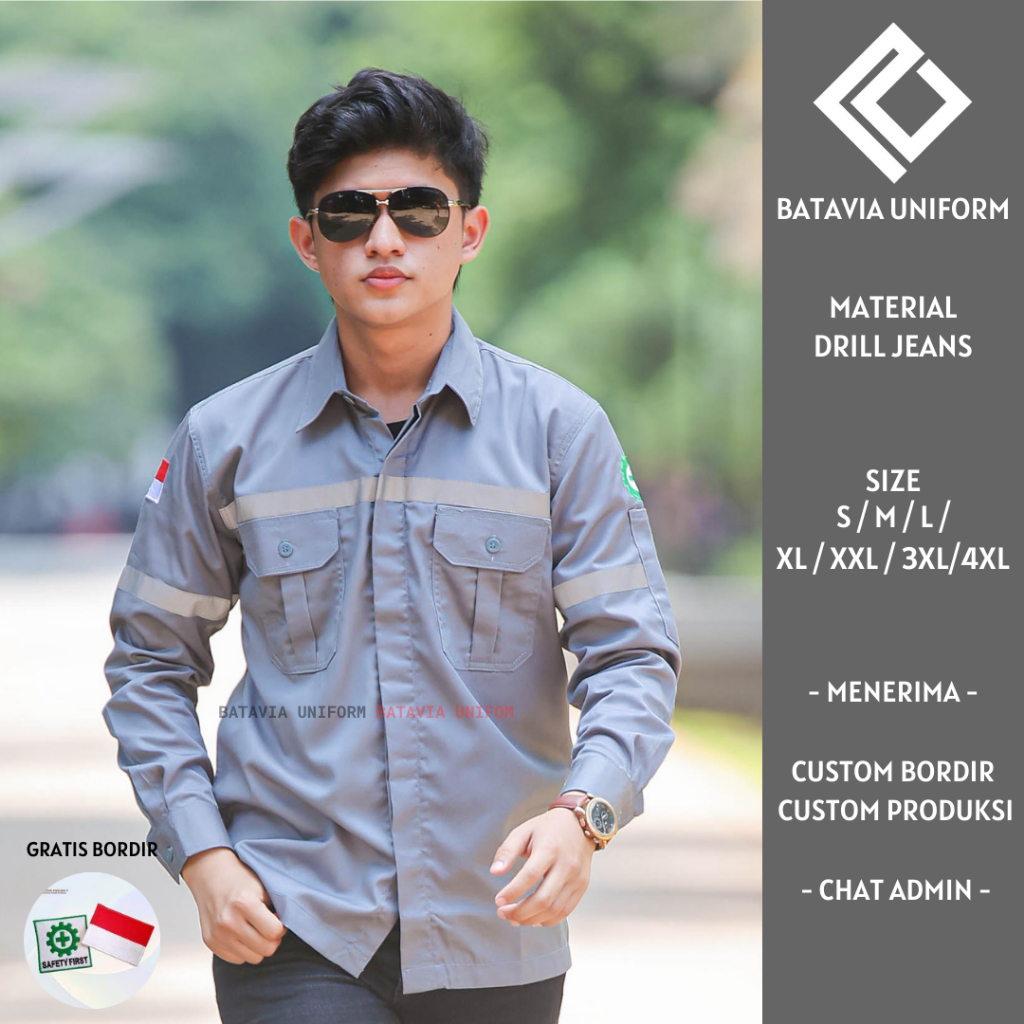 Jual Baju Kemeja Wearpack Safety K3 Lengan Panjang Werpack Seragam ...