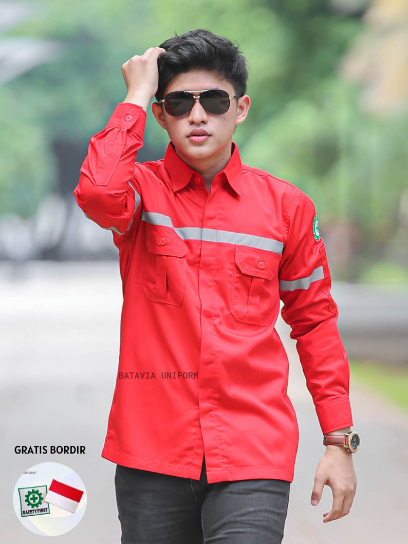 Jual Baju Kemeja Wearpack Werpak Safety K3 Lengan Panjang Seragam Kerja ...