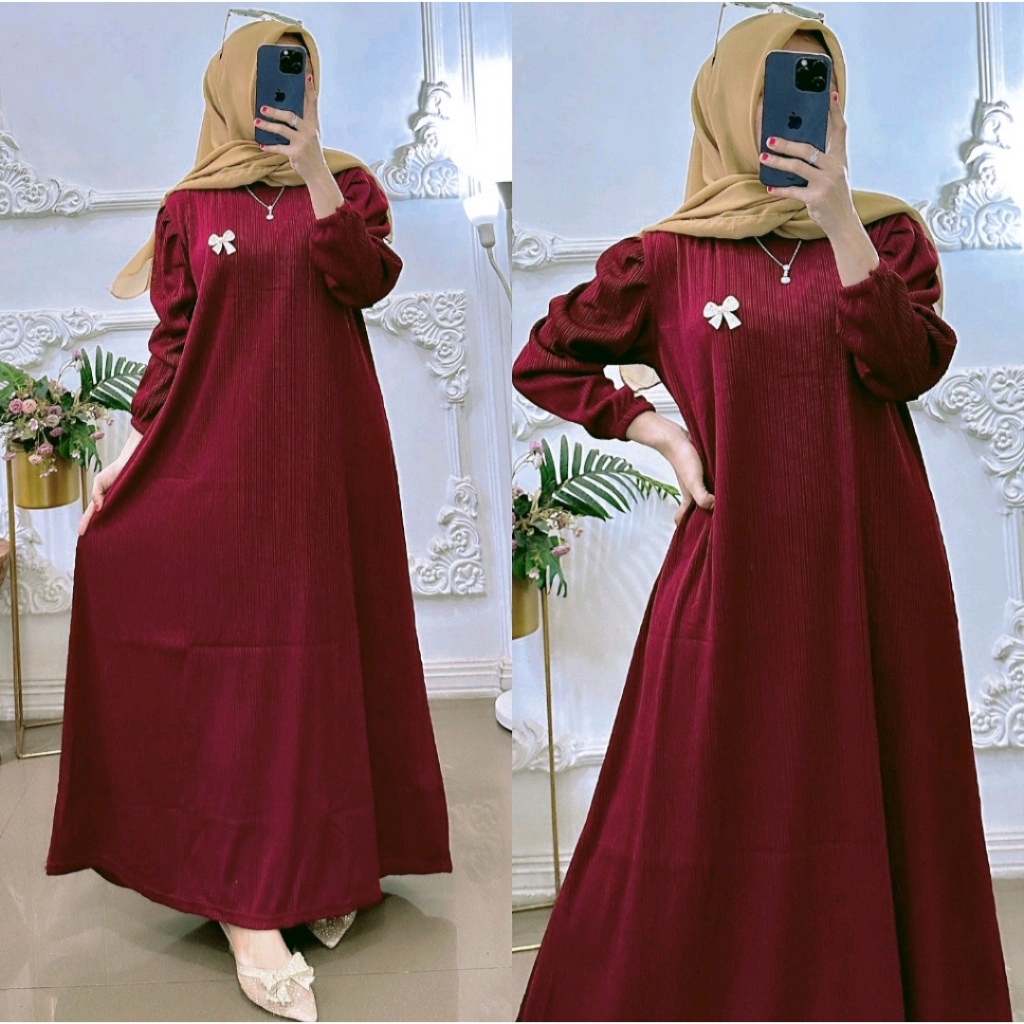 Jual GAMIS SORAYA REMPEL TANGAN KNIT CONDRU STANDAR JUMBO TERBARU ...