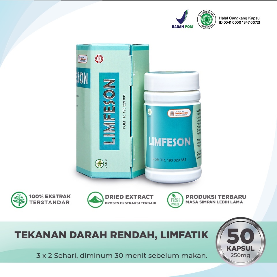 Jual Herbamed LIMFESON 50 Kapsul @250mg Obat Herbal Alami untuk ...