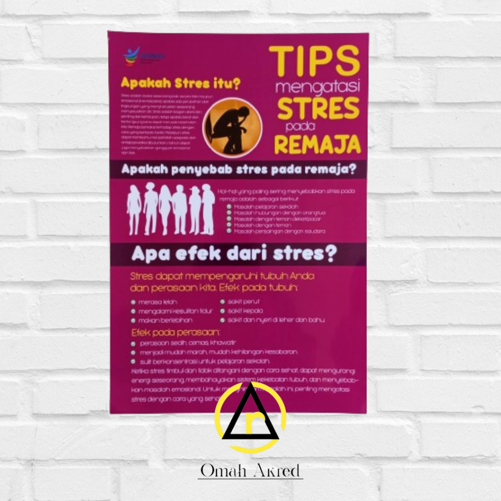 Jual Poster Tips Mengatasi Stres Pada Remaja - Penyebab Stres Remaja ...