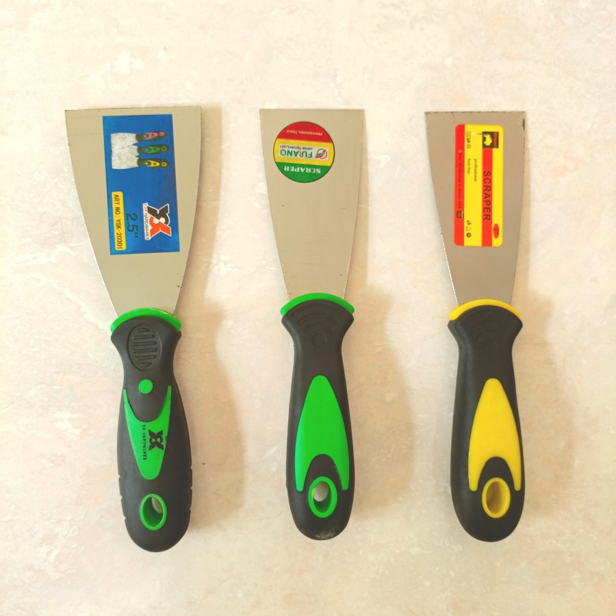 Jual Kape scraper stainless steel gagang plastik brand mix | Shopee ...
