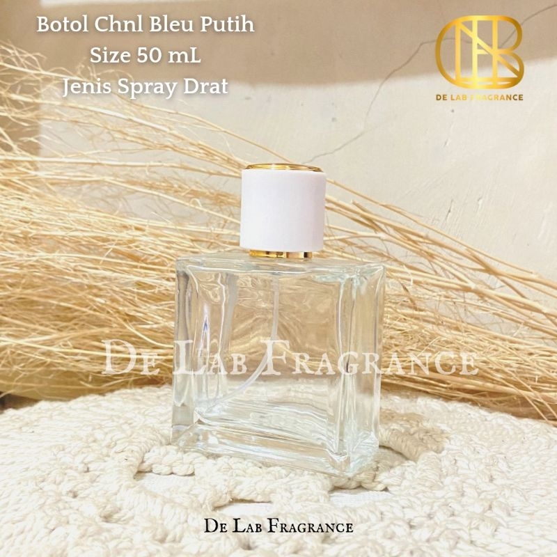 Jual botol parfum Ch*nal Bleu 50 ml drat tutup putih/botol parfum isi ...