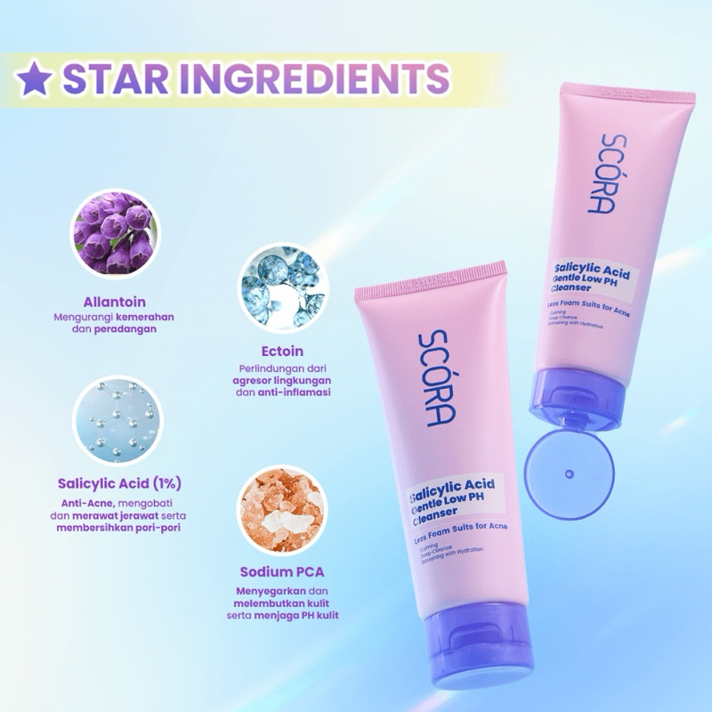 Jual SCORA 1% Salicylic Acid Gentle Low PH Cleanser |Scora D-Panthenol ...