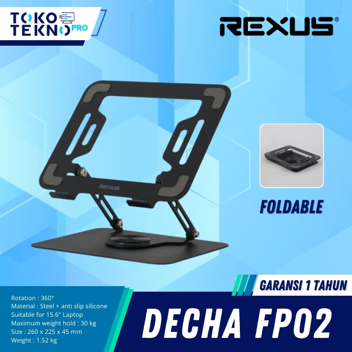 Jual Rexus Decha FP02 / FP-02 Laptop Stand 360 Around | Shopee Indonesia
