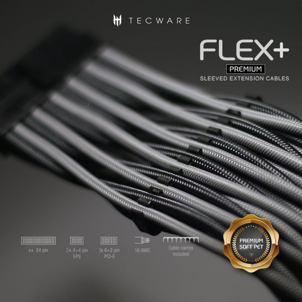 Jual TECWARE FLEX PLUS PREMIUM PSU Extension Set (6pcs Power Supply ...