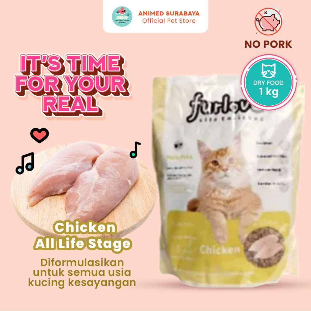 Jual FURLOVE Dainty Cat Food Series [Dry Cat Food 1kg] - Animed ...
