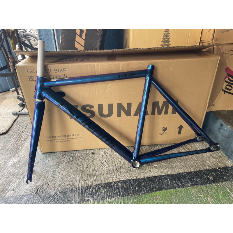 Jual frameset frame tsunami snm100 sepeda fixie alloy camelon | Shopee ...