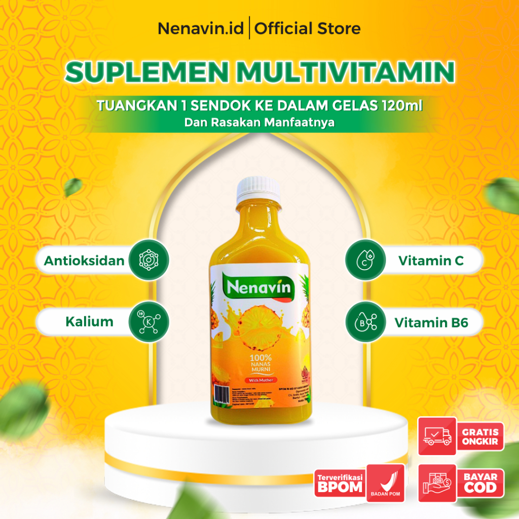 Jual Nenavin Cuka Nanas 100% Original 280ml | Shopee Indonesia