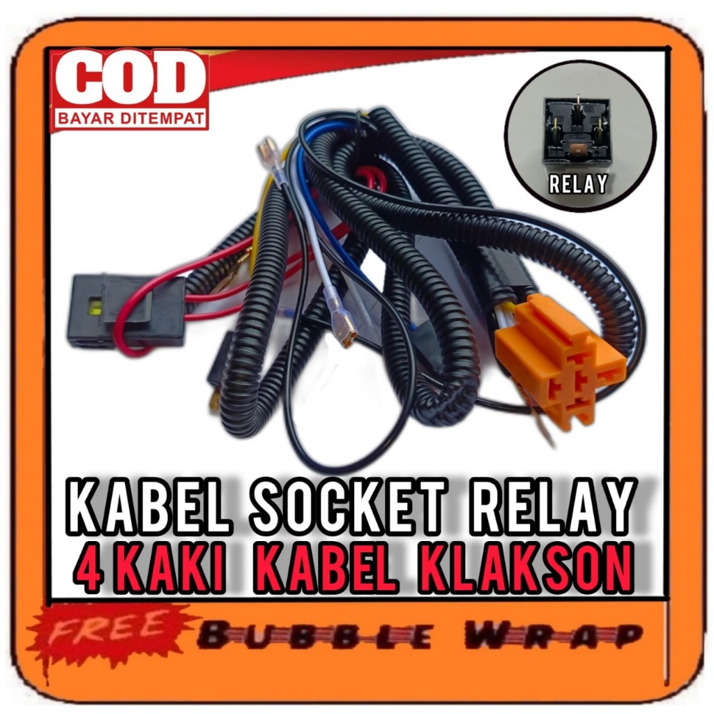 Jual socket relay 4 kaki Riley Kabel Klakson Set 12v Sudah Termasuk ...