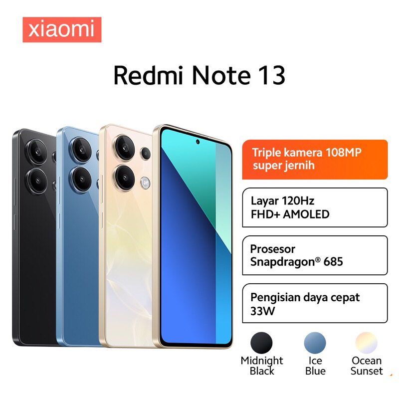 Jual Xiaomi Redmi Note 13 [8GB/128GB] [8GB/256GB] Snapdragon 685 ...