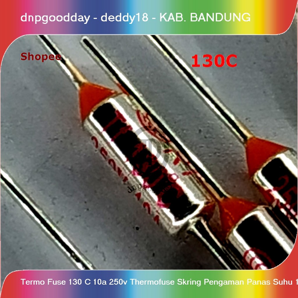 Jual termo fuse 130 c 10a 250v thermofuse skring pengaman panas suhu ...