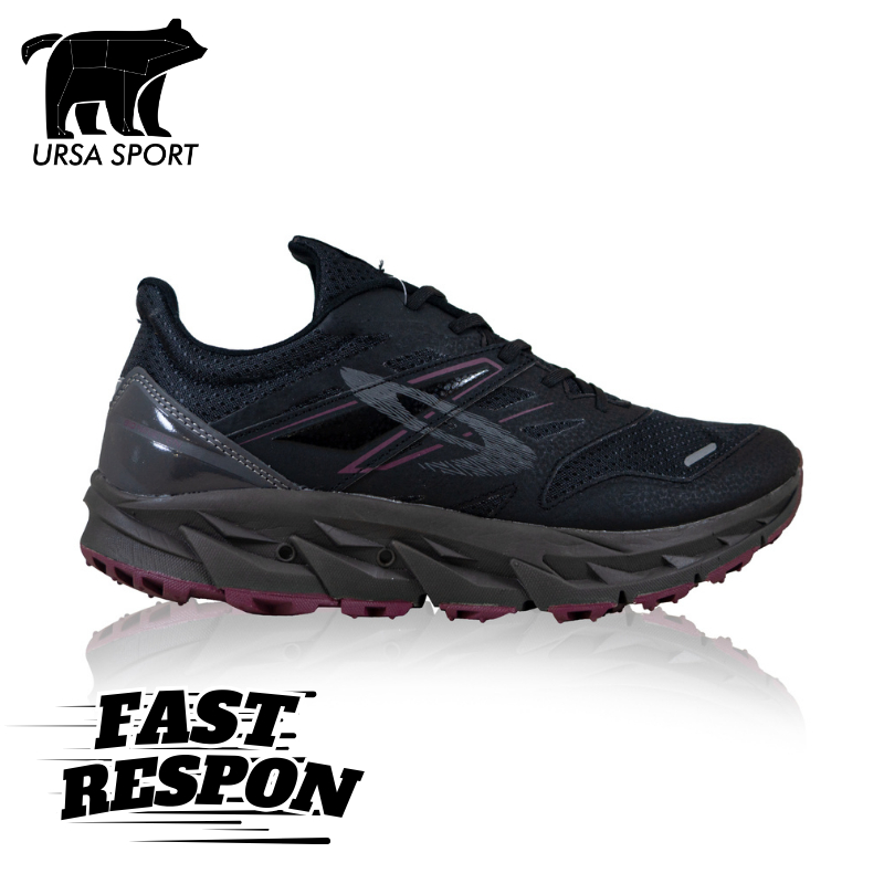 Jual Sepatu Trail Running 910 Original YUZA EVO HITAM/BURGUNDY/ABU ASH ...