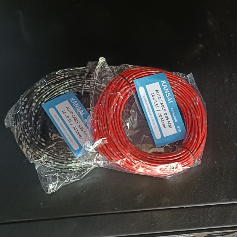 Jual kabel rakit bintik merah dan hitam tembaga 0, 85 harga per meter ...