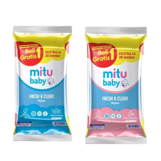 Jual Tisu Basah / Tissue Basah Mitu F&C Isi 50+50 / Tisu Basah Buy 1 ...
