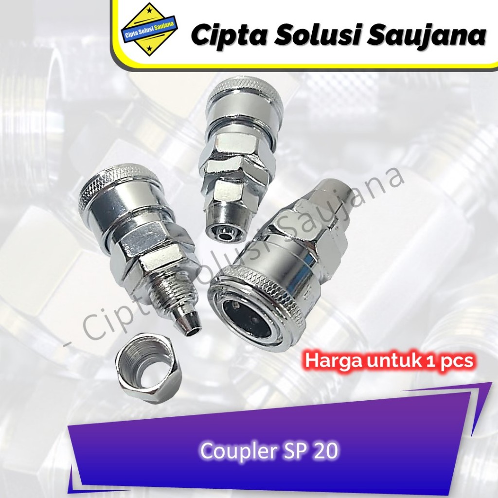 Jual SP 20 QUICK COUPLER SOCK POLYURETHANE RECOIL CONNECTOR KOPLER ...