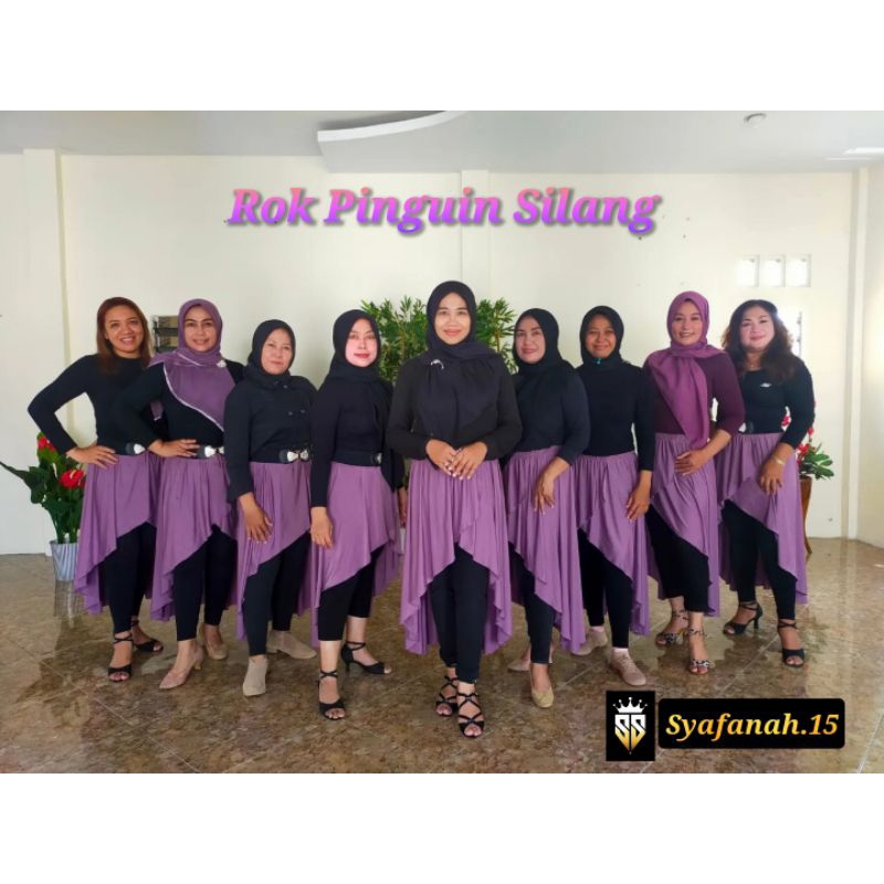 Jual Rok Pinguin Silang Spandek Balon || Rok High Low Silang Jersey ...