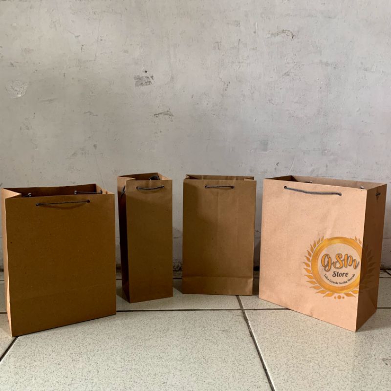Jual PAPERBAG COKLAT Per 1pcs (MINIMAL ORDER 12PCS) Tas kertas Tas ...