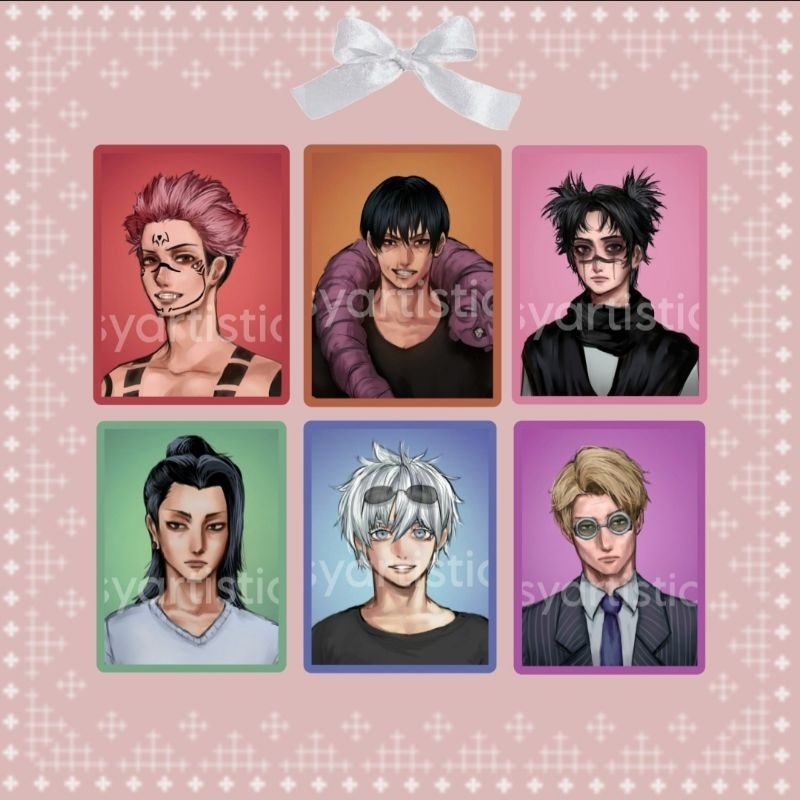 Jual Jujutsu Kaisen photocard set (Gojo, Geto, Sukuna, Nanami, Toji ...