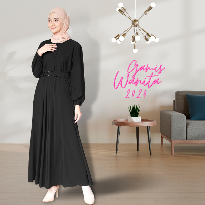 Jual Baju Gamis Lebaran Terbaru 2025 Remaja Kekinian Long Maxy Dress ...