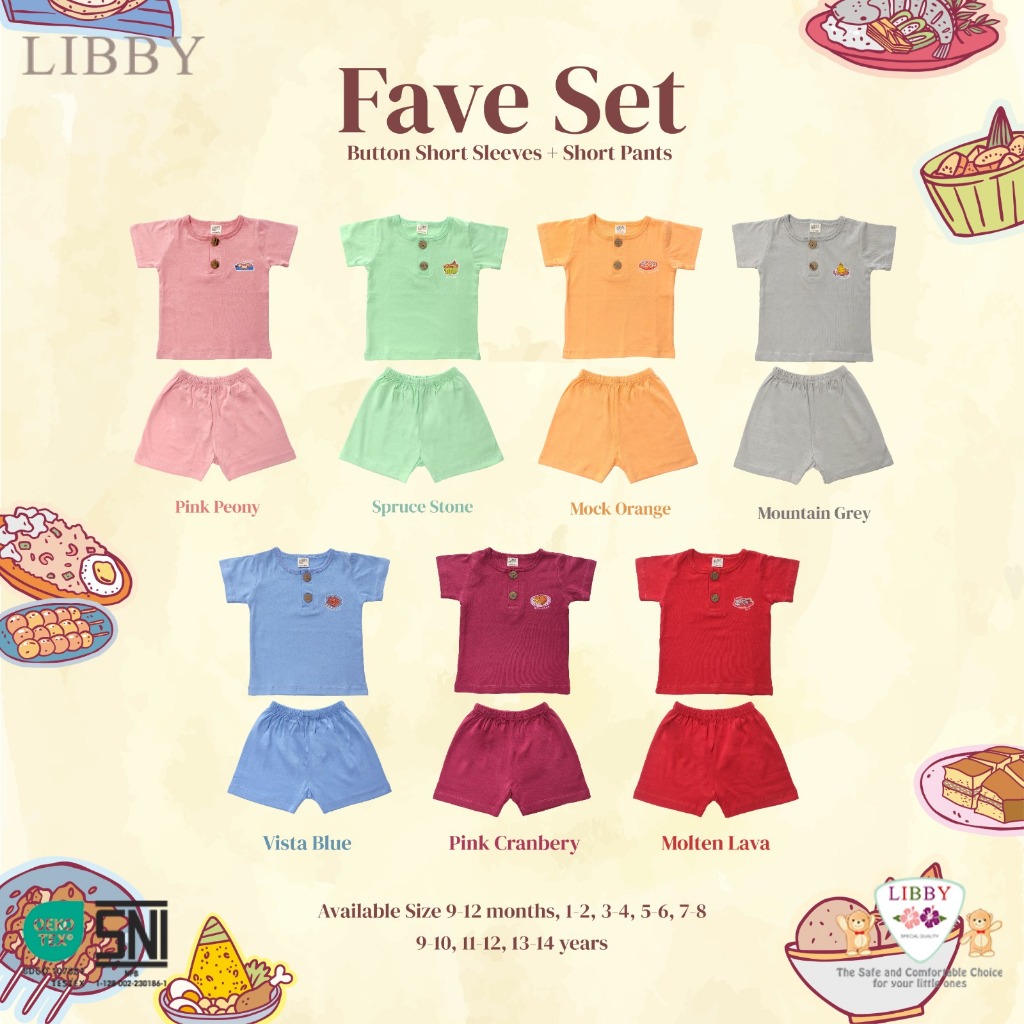 Jual LIBBY Setelan Piyama Anak Pendek Celana Pendek Sablon - Fave Set ...