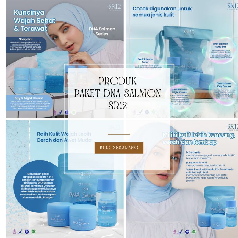 Jual PRODUK SR12 DNA SALMON/MENCERAHKAN/MELEMBABKAN/HALAL/BPOM | Shopee Indonesia