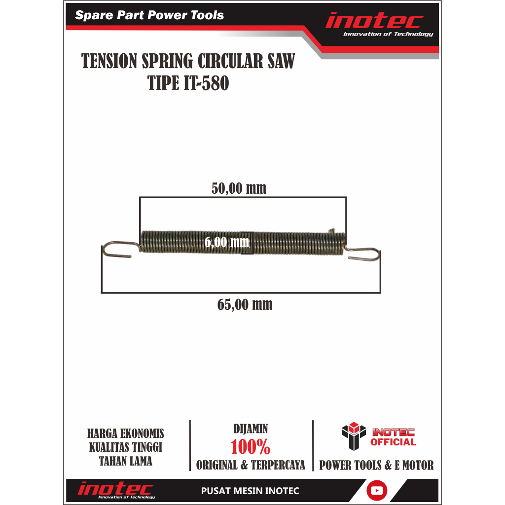 Jual PER PENGAMAN MATA GERGAJI SERKEL / CIRCULLAR SAW 580 INOTEC ...